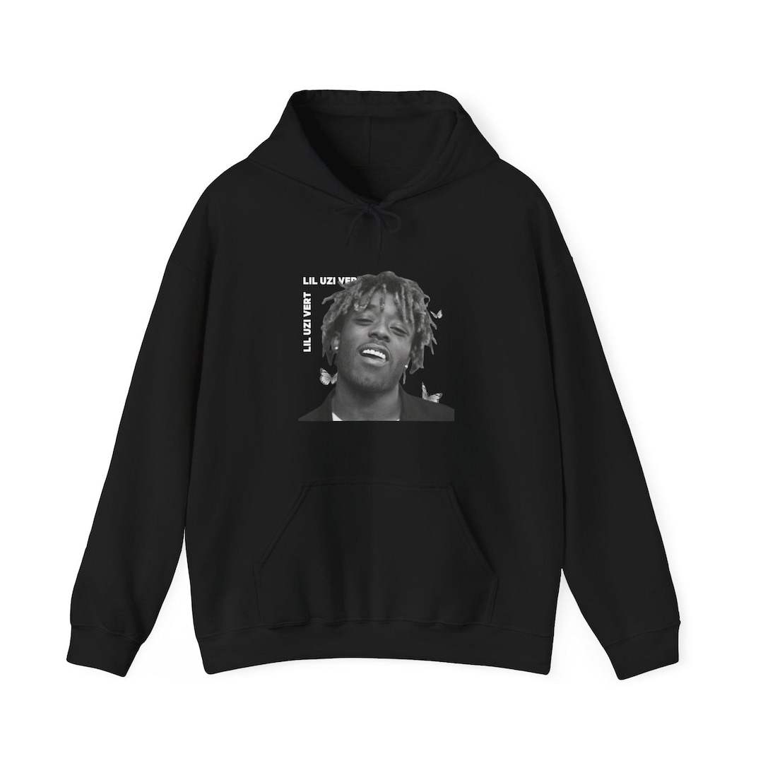 LIL UZI VERT Black Hoodie, Lil Uzi Vert Rap Concert Light Sand Pullover ...