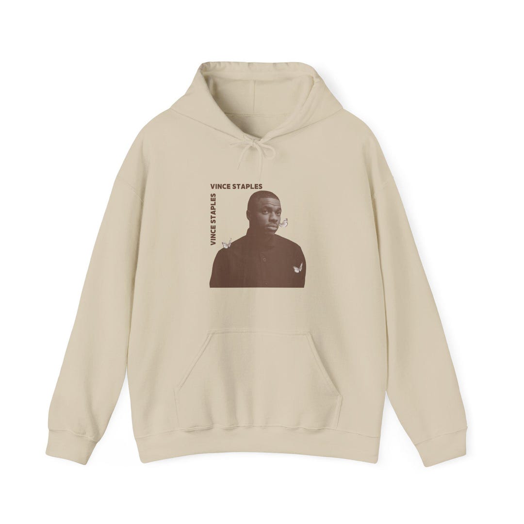 VINCE STAPLES Hoodie, Vince Staples Rap Concert Light Sand Pullover ...