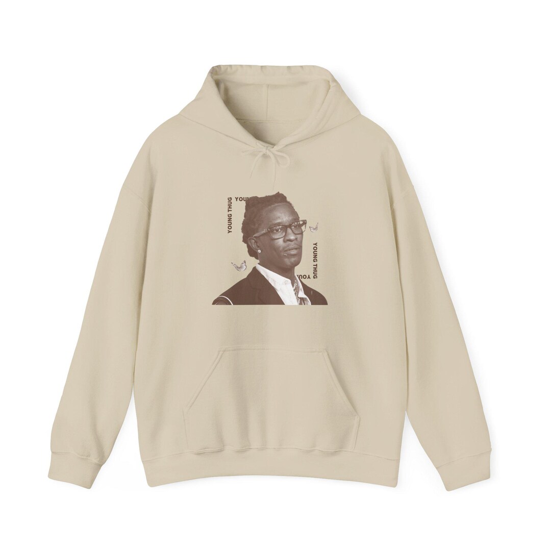 YOUNG THUG Hoodie, Young Thug Rap Concert Light Sand Pullover Merch for ...