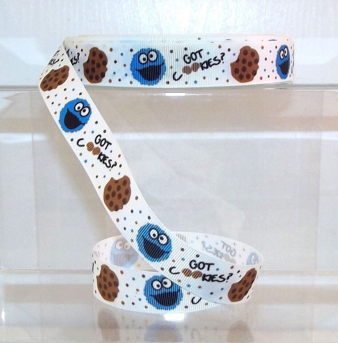 Cookie Monster Grosgrain Ribbon 22mm Wide 1m 2m 5m Lengths White - Etsy
