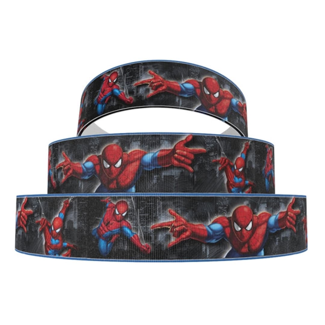 Spiderman Grosgrain Ribbon 16/22/38mm Widths 1m 2m 5m Lengths - Etsy UK
