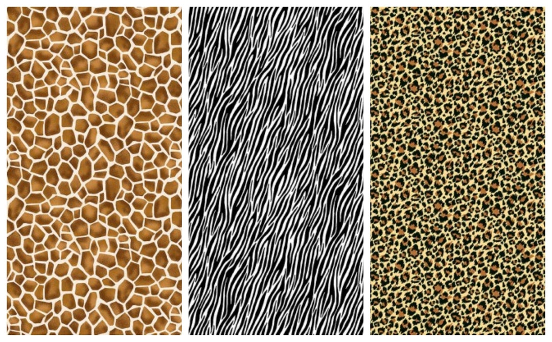 Fabric All Around the World Animal Print 100% Cotton 110cm Wide Giraffe ...