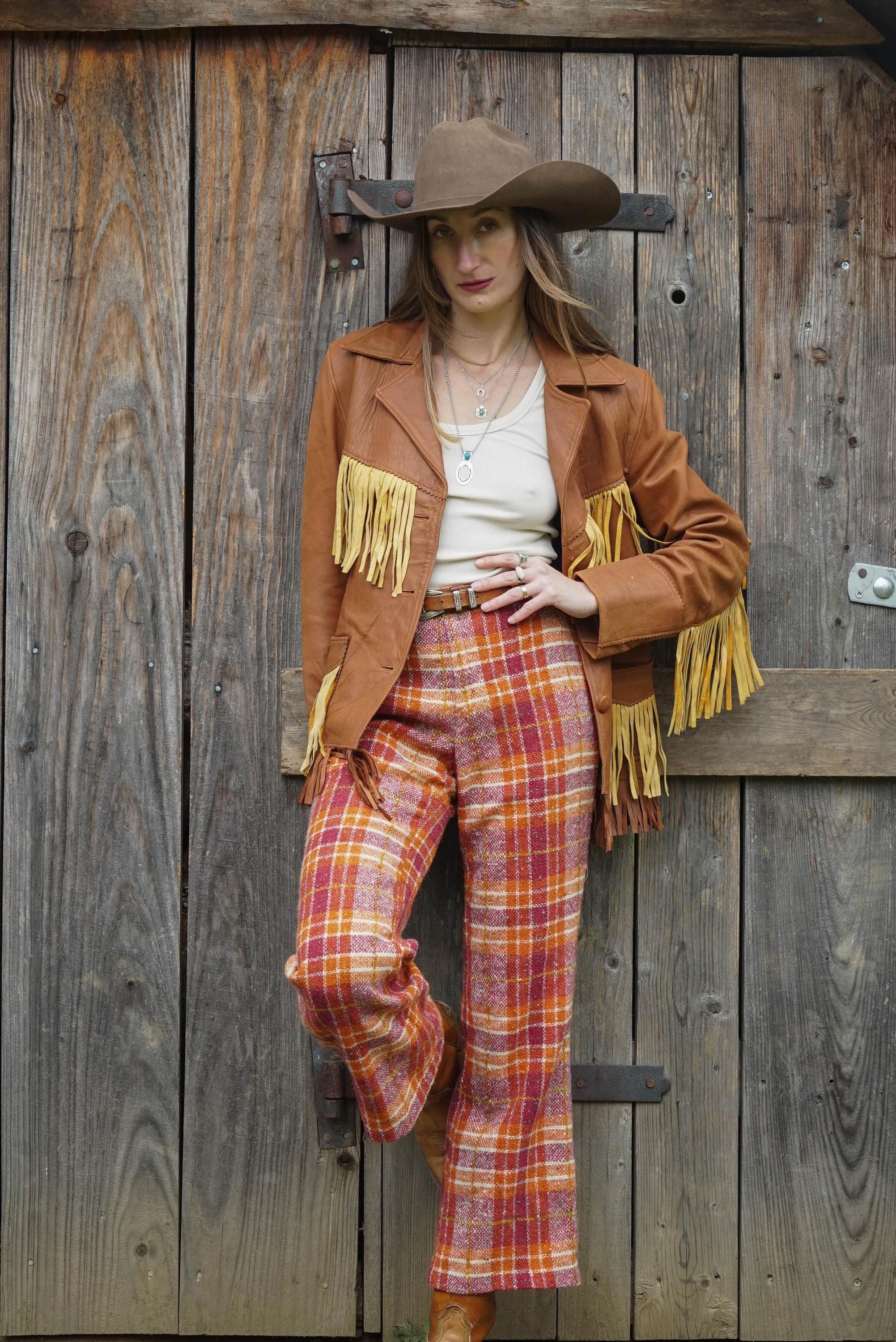 70s Sears Kerrybrooke Fringe Leather Jacket - Etsy