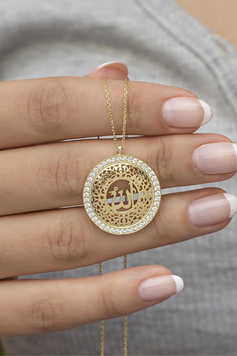 925 Sterling Silver Allah Necklace,allah Necklace,quran Necklace,arabic ...