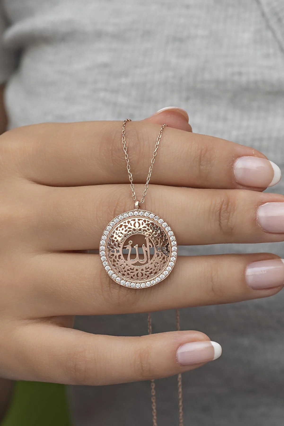 925 Sterling Silver Allah Necklace,allah Necklace,quran Necklace,arabic ...