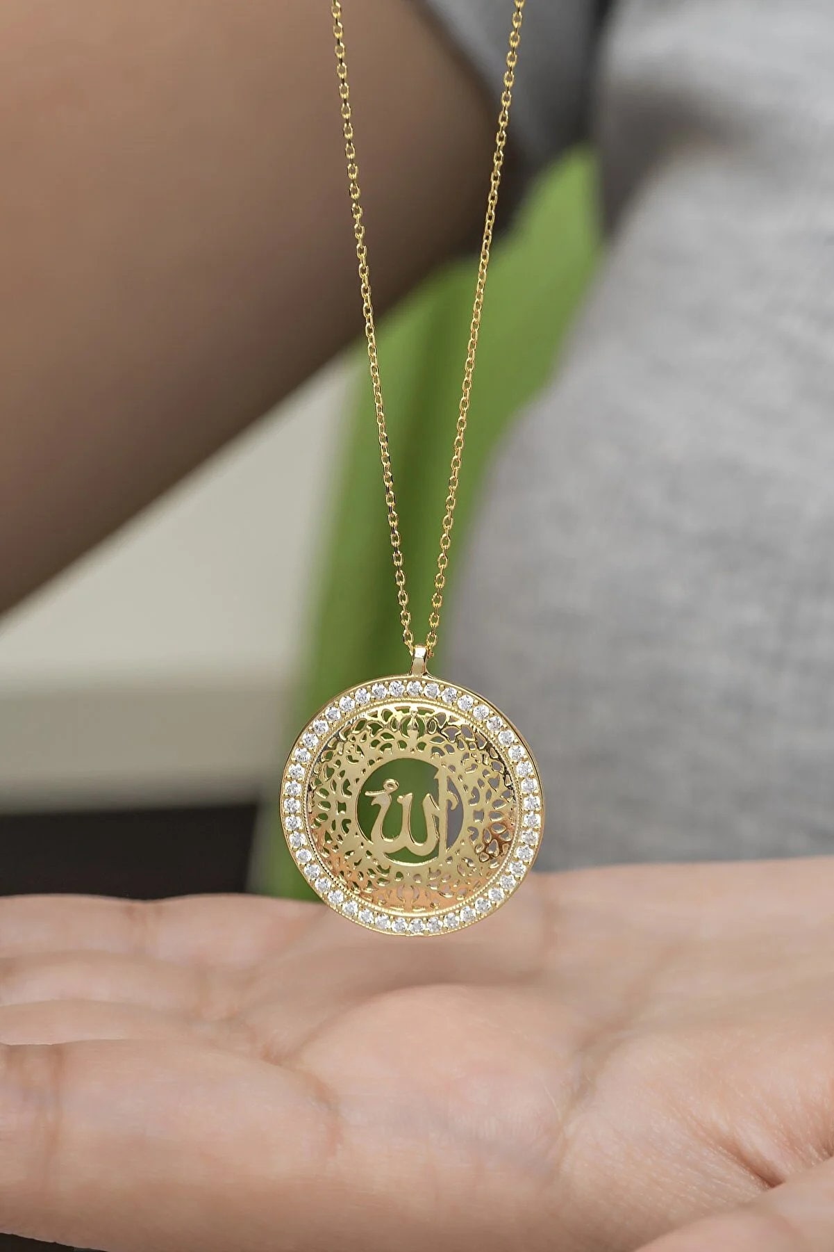 925 Sterling Silver Allah Necklace,allah Necklace,quran Necklace,arabic ...