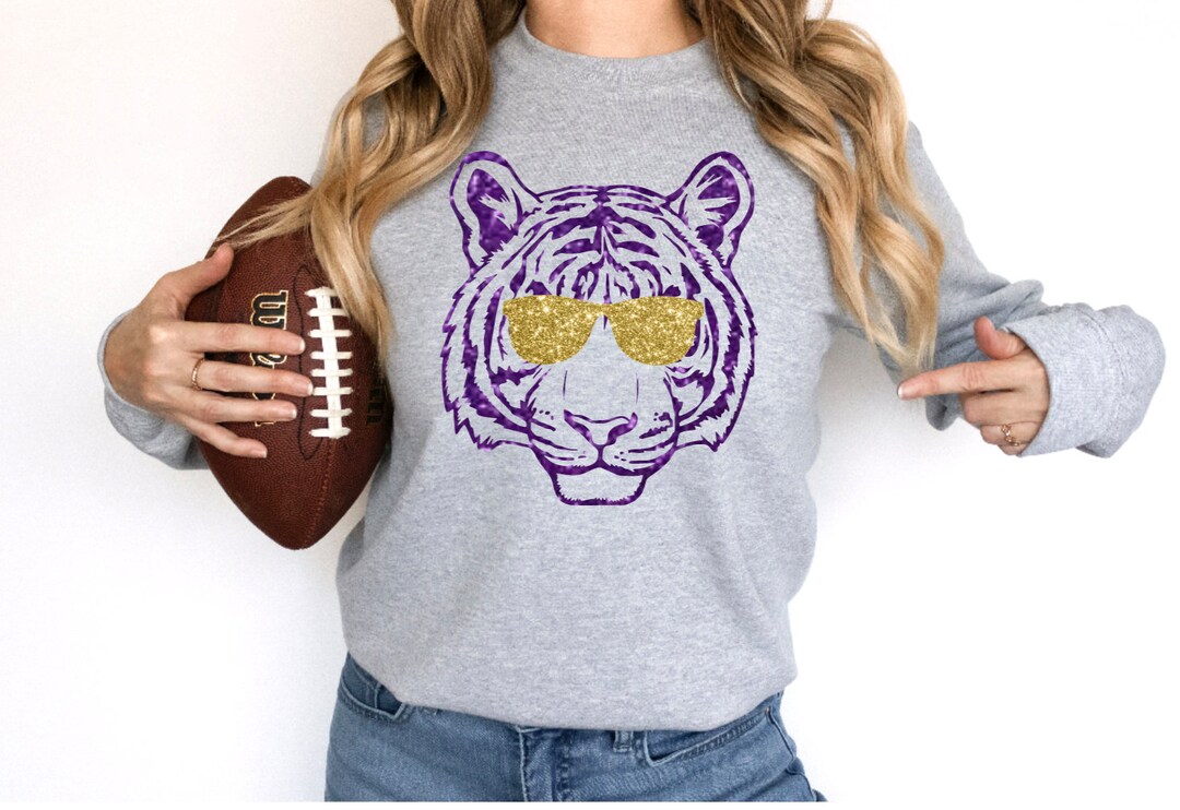 LSU Tiger With Sunglasses T-shirt or Sweatshirt - Etsy