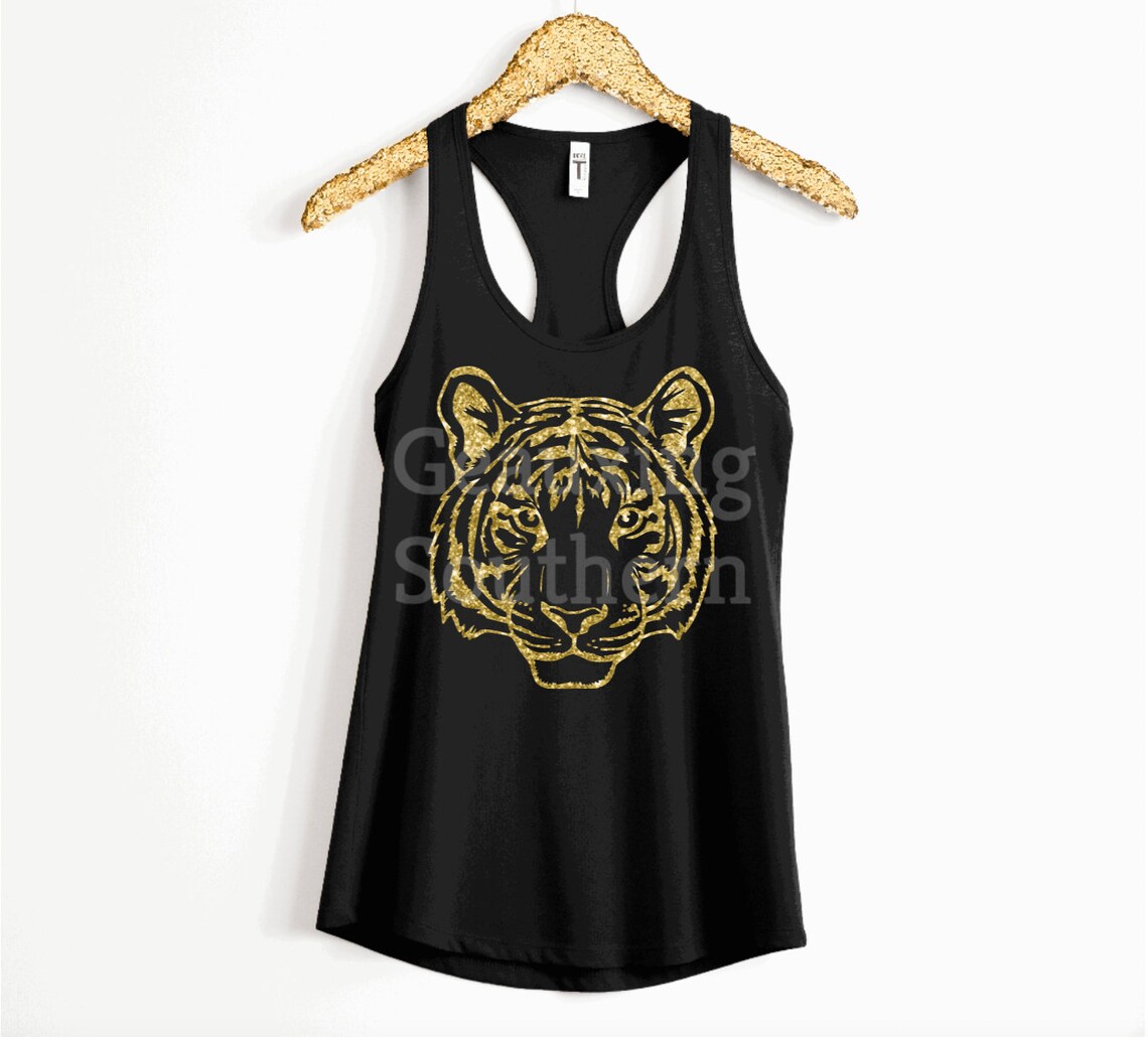 Tiger Face Tank - Etsy