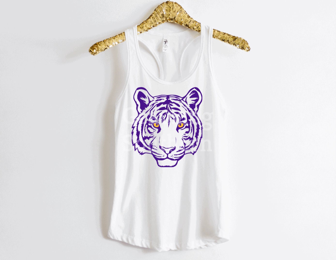 Tiger Face Tank - Etsy