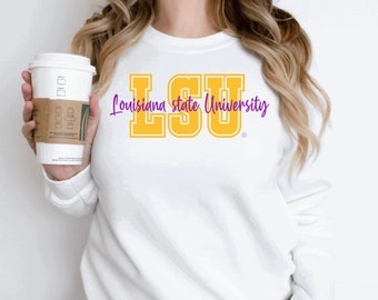 LSU Vintage Geaux Tigers Football Sweatshirt Game Day Apparel LSU ...