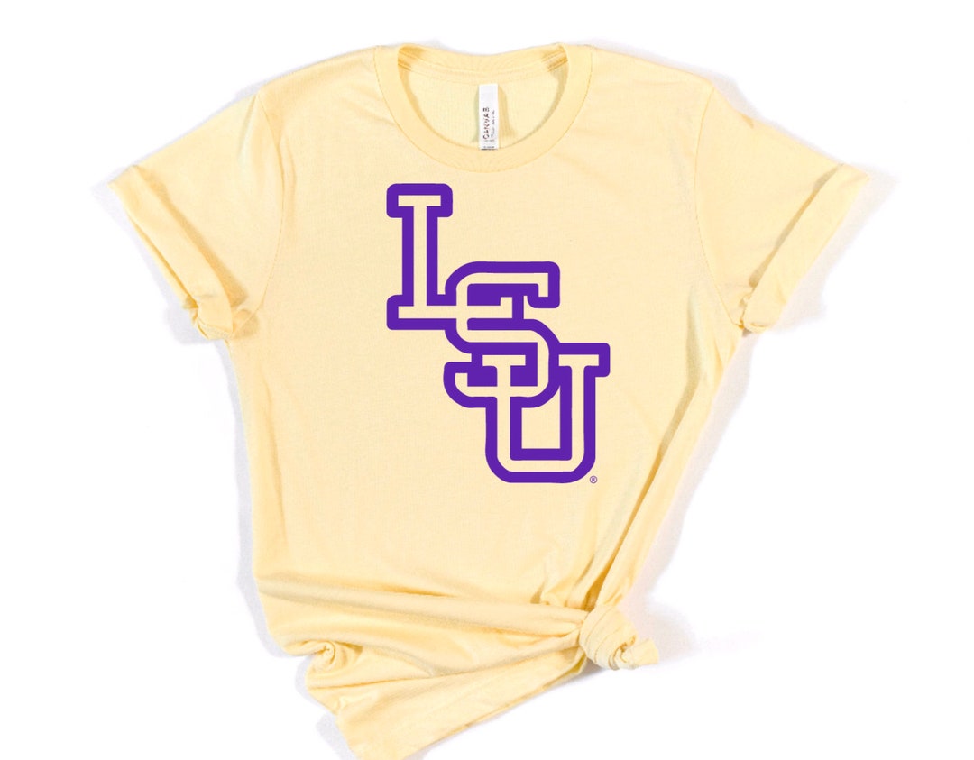LSU Stacked Baseball Shirt - Etsy