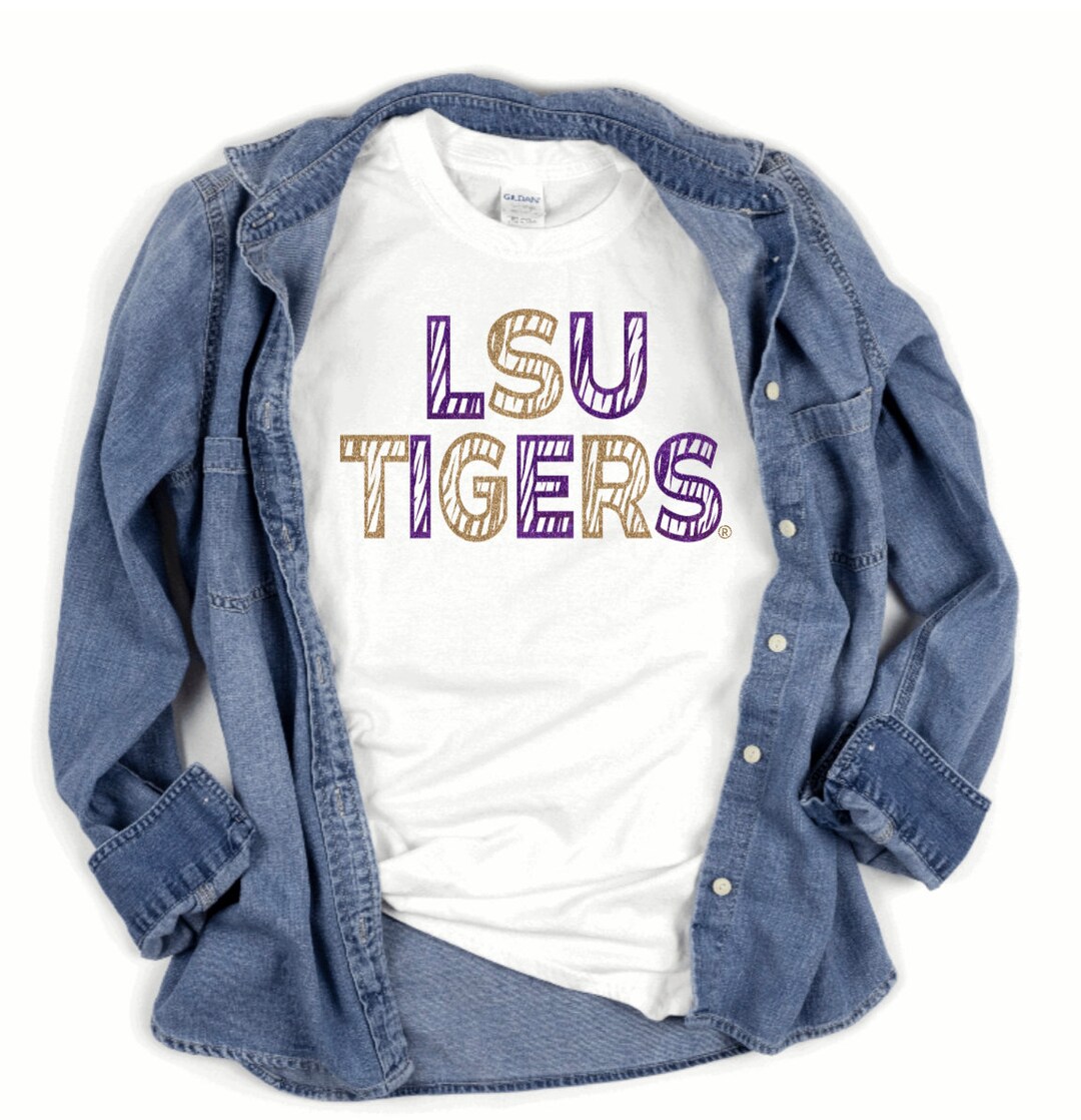Glitter Purple and Gold LSU Tigers Shirt - Etsy