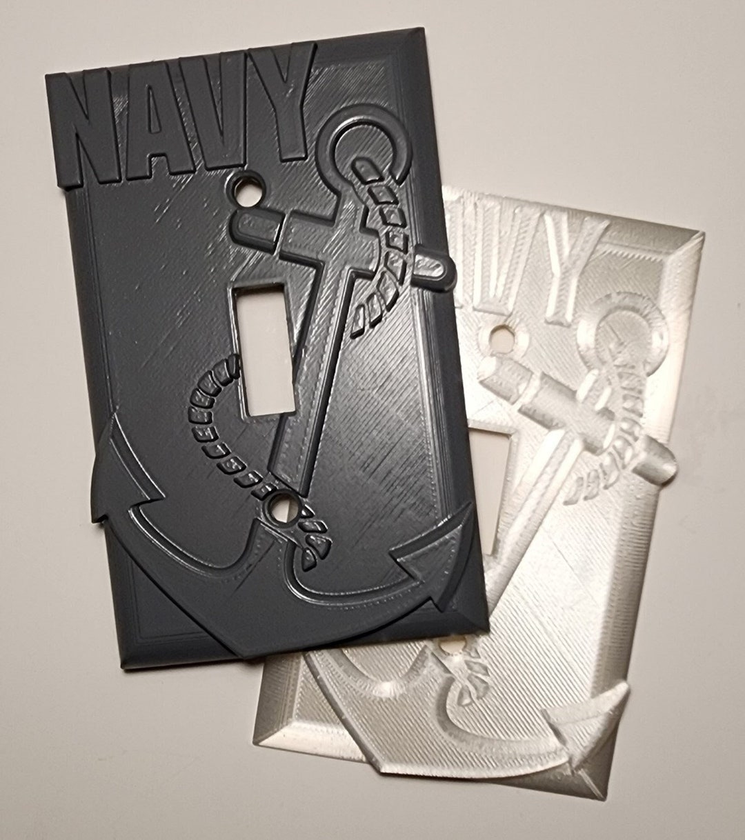 U.S Navy Anchor Light Switch Cover 3D Printed 2 PACK. Great Gift or ...
