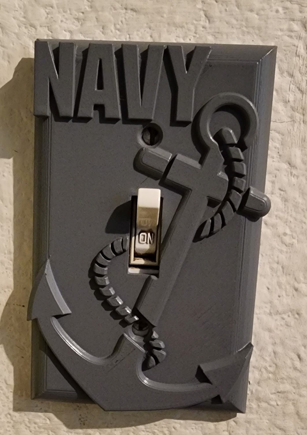 U.S Navy Anchor Light Switch Cover 3D Printed 2 PACK. Great Gift or ...