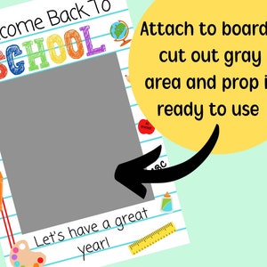 Back to School Photo Booth Frame, Welcome Back to School Sign, Selfie ...