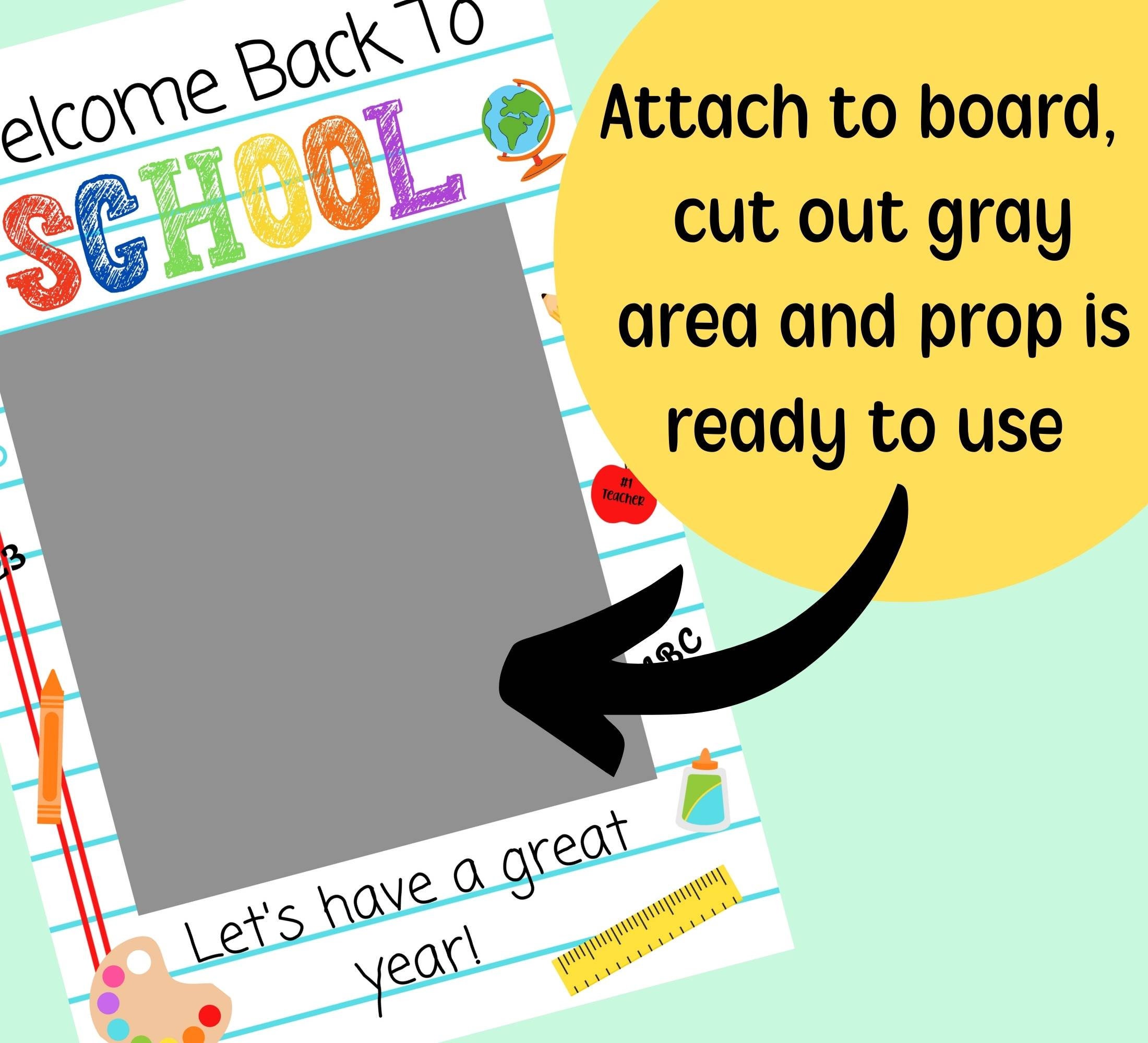 Back to School Photo Booth Frame Welcome Back to School Sign - Etsy