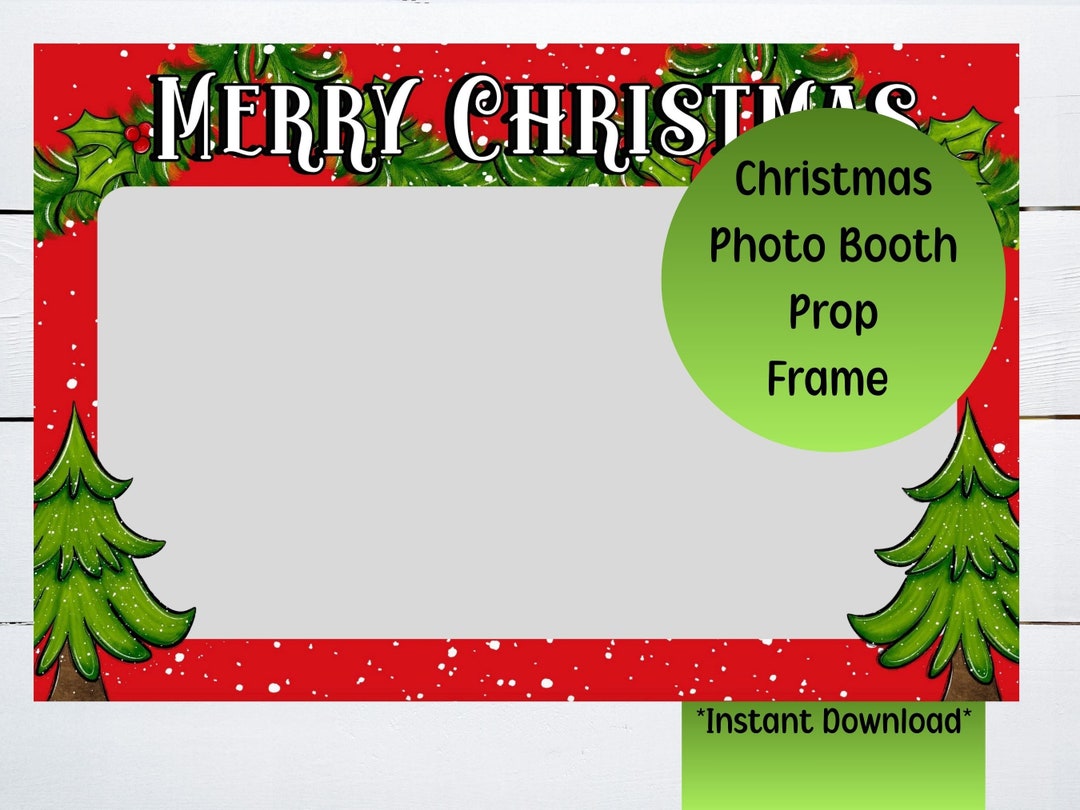 Christmas Photo Booth Frame, Selfie Frame, Photo Booth Prop, Photo Prop ...