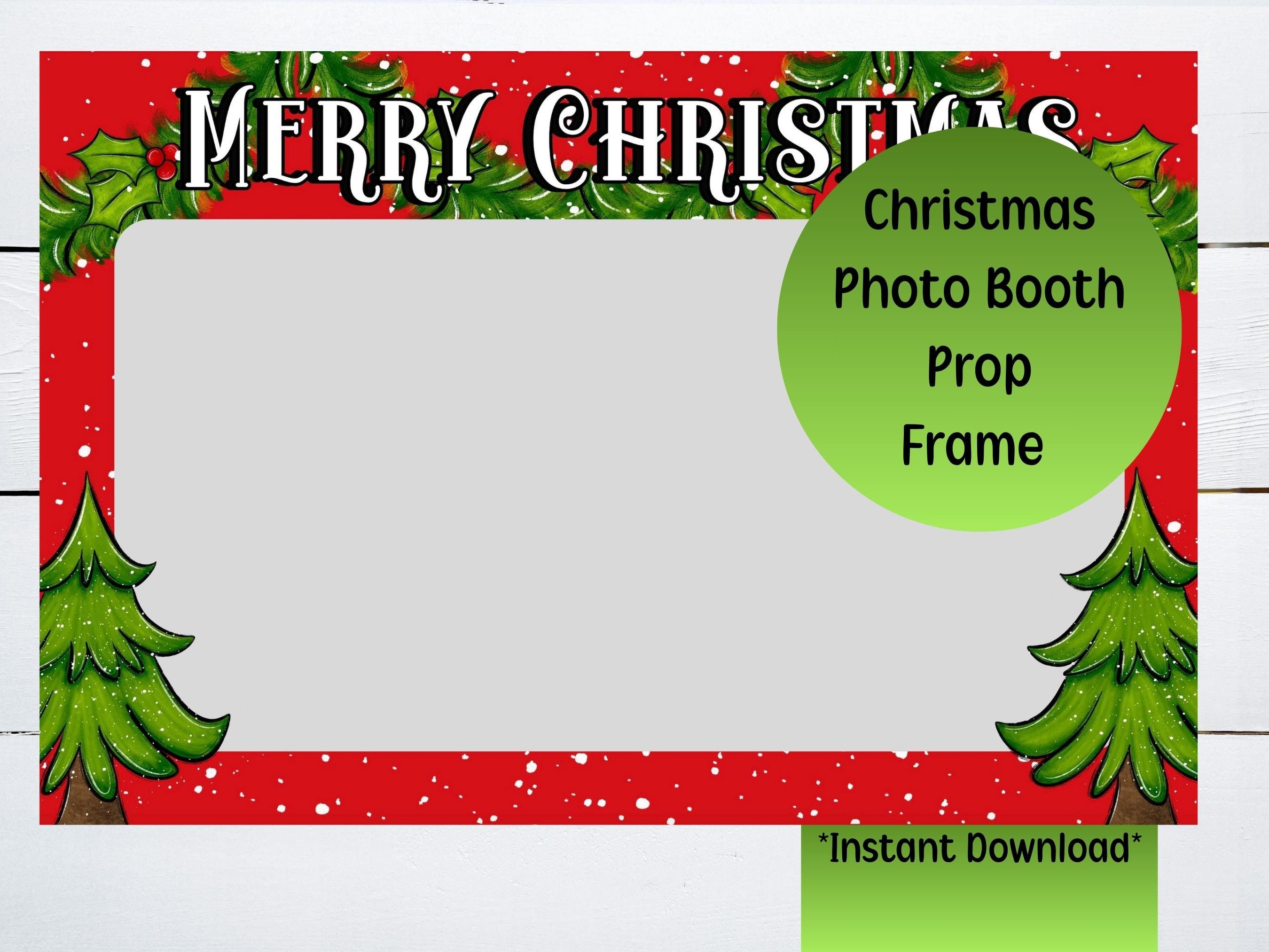 Christmas Photo Booth Frame Selfie Frame Photo Booth Prop - Etsy
