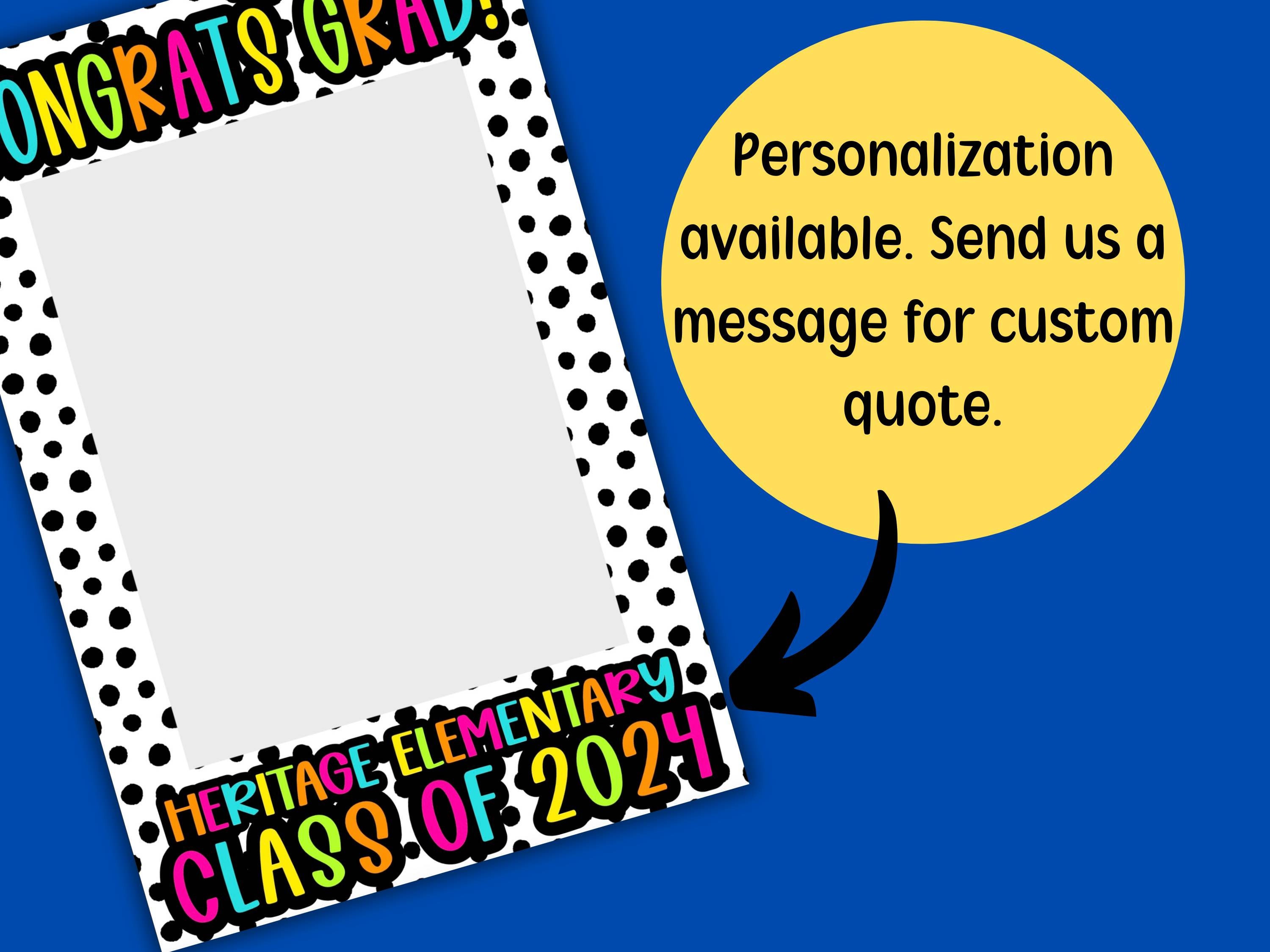 Kindergarten Graduation Poster, Graduation Photo Booth, Preschool ...