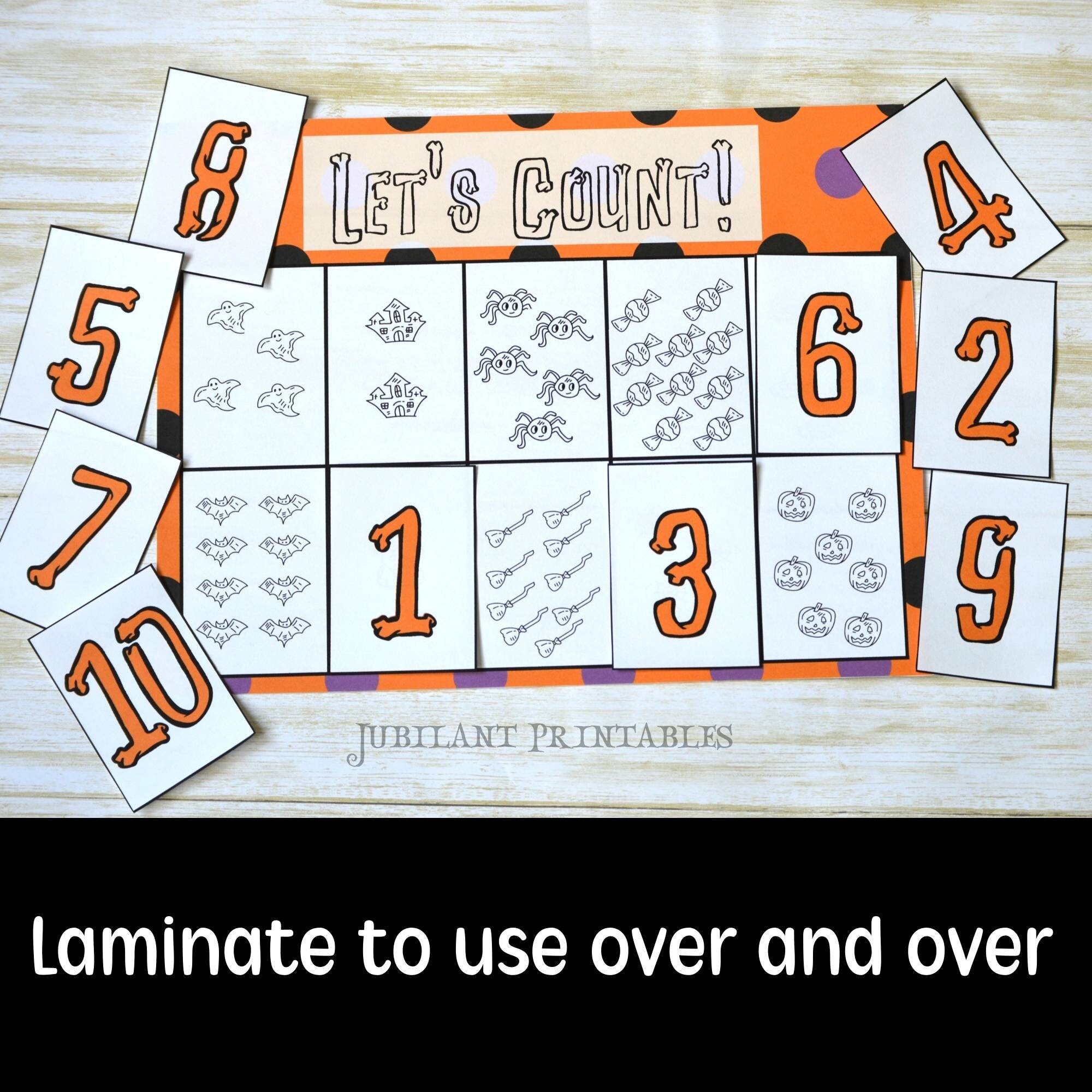 Halloween Counting Activity Numbers 1-10 Preschool Math - Etsy