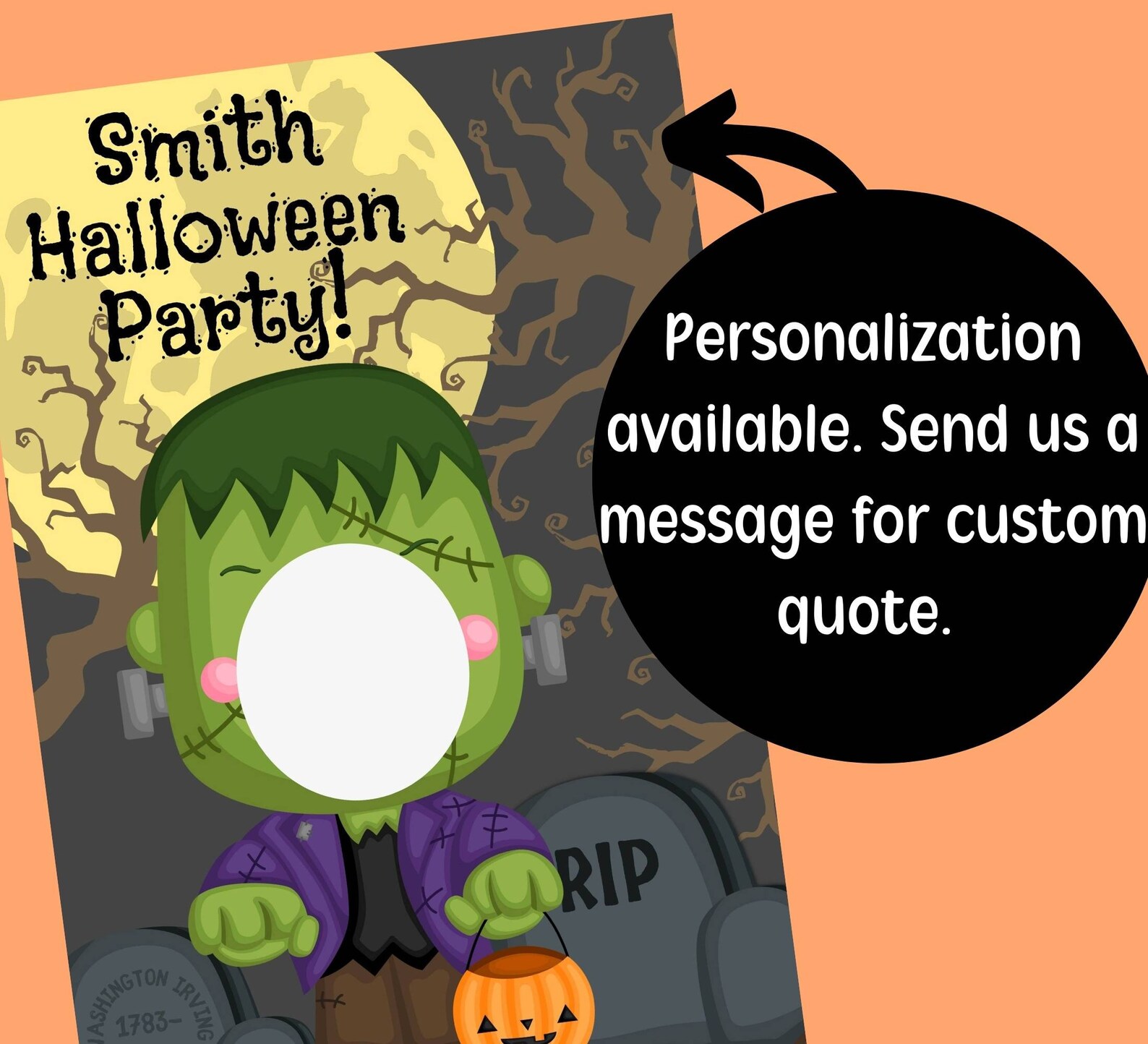 Halloween Photo Booth Frame, Halloween Selfie Frame, Spooky Kids Party ...