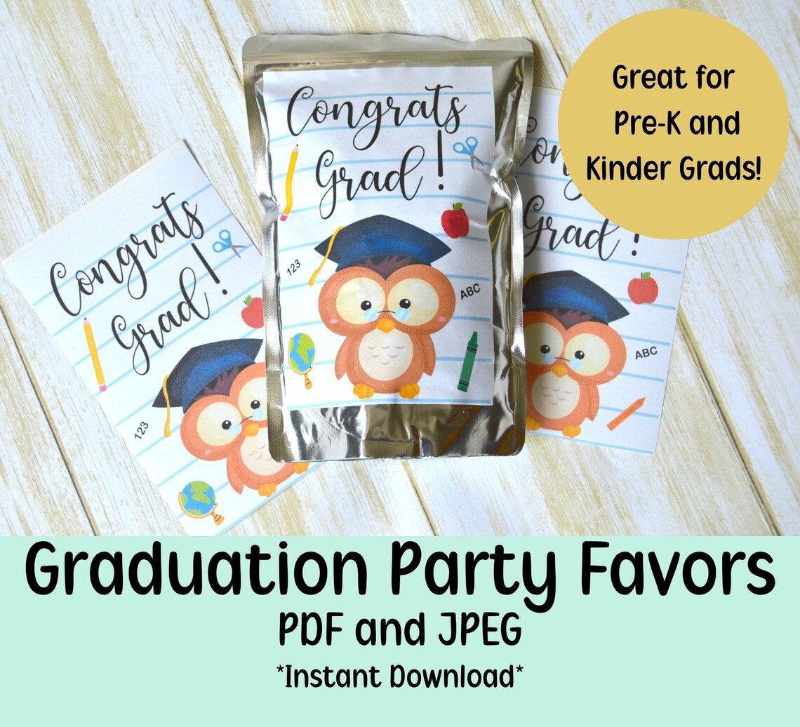 Preschool Graduation Party Favors, Grad Party, Kindergarten Graduation ...