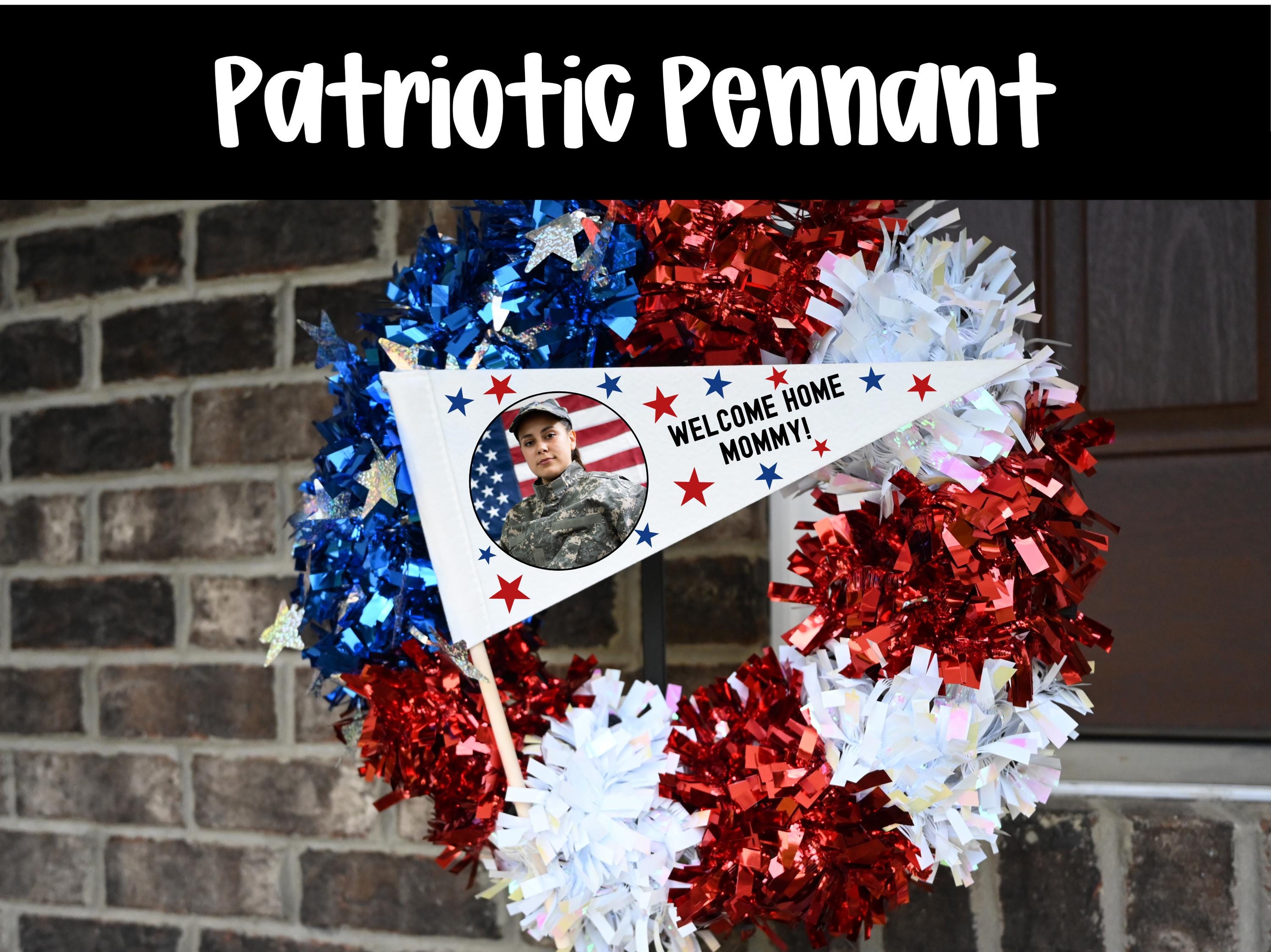 Welcome Home Sign, American Flag Wreath, Veteran Thank You, Veteran ...
