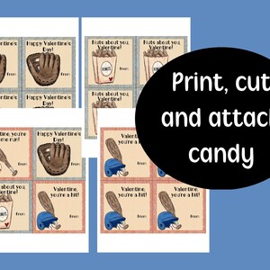 Baseball Valentine Cards, Printable Valentines, Boy, Valentines ...