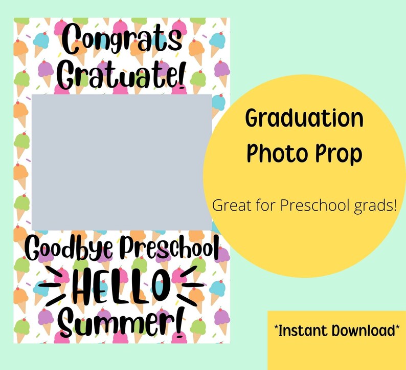 Graduation Photo Booth, Preschool Graduation, Kindergarten Graduation ...
