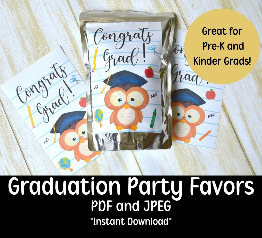 Preschool Graduation Party Favors, Grad Party, Kindergarten Graduation ...