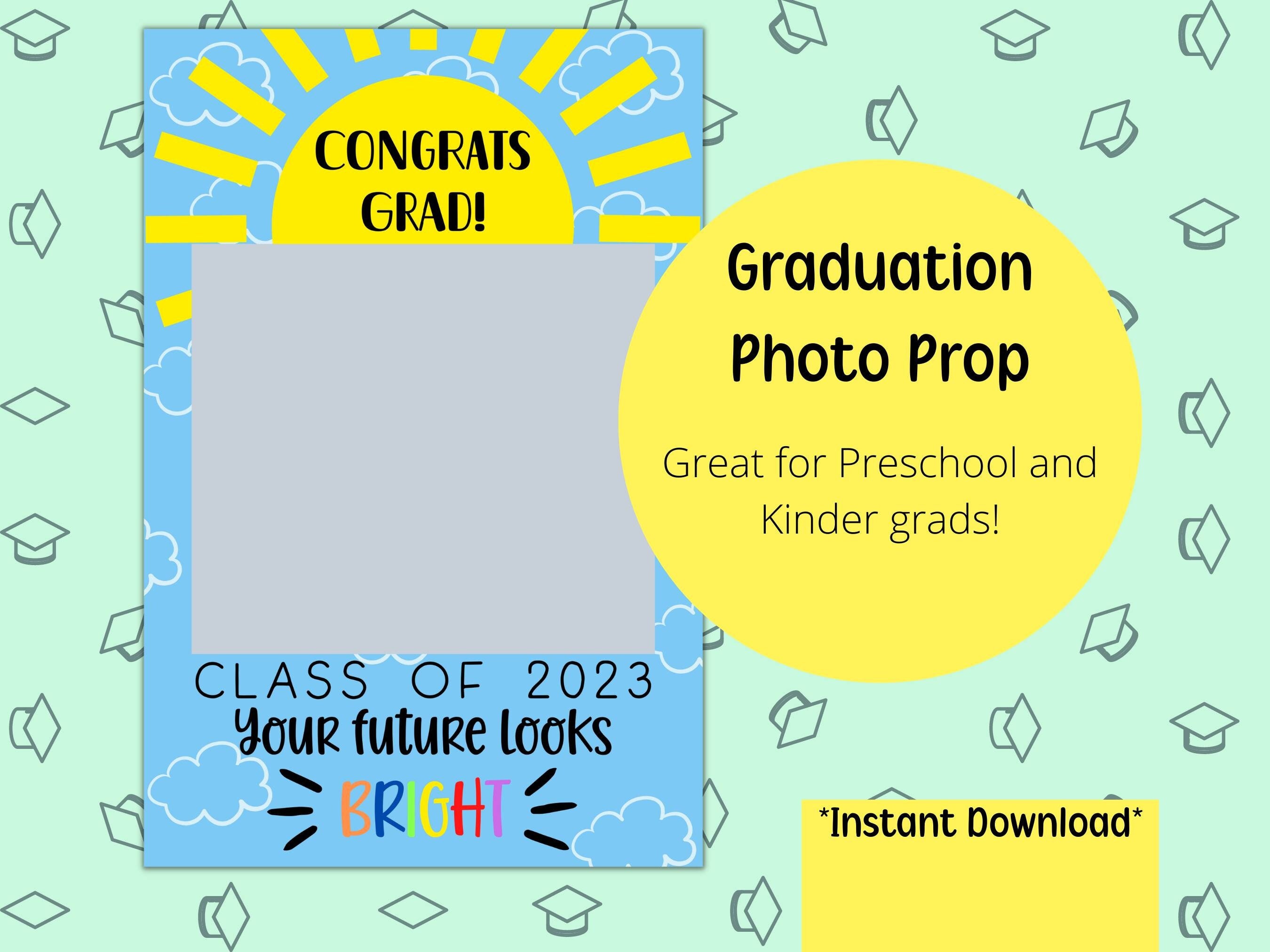 Graduation Photo Booth, Preschool Graduation Poster, Graduation Cutout ...