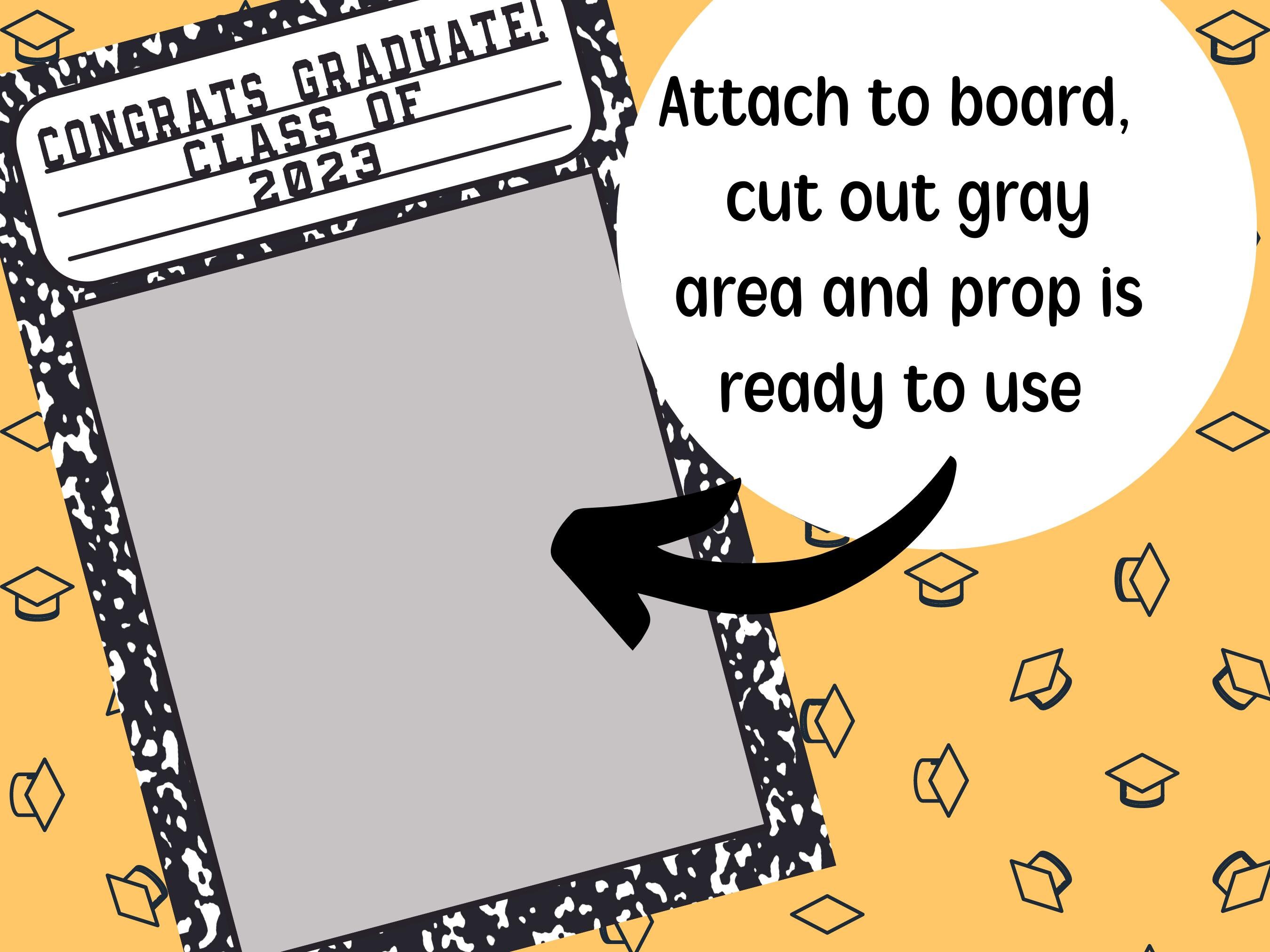 Graduation Selfie Frame, Graduation Poster, Grad Photo Booth, Photo ...