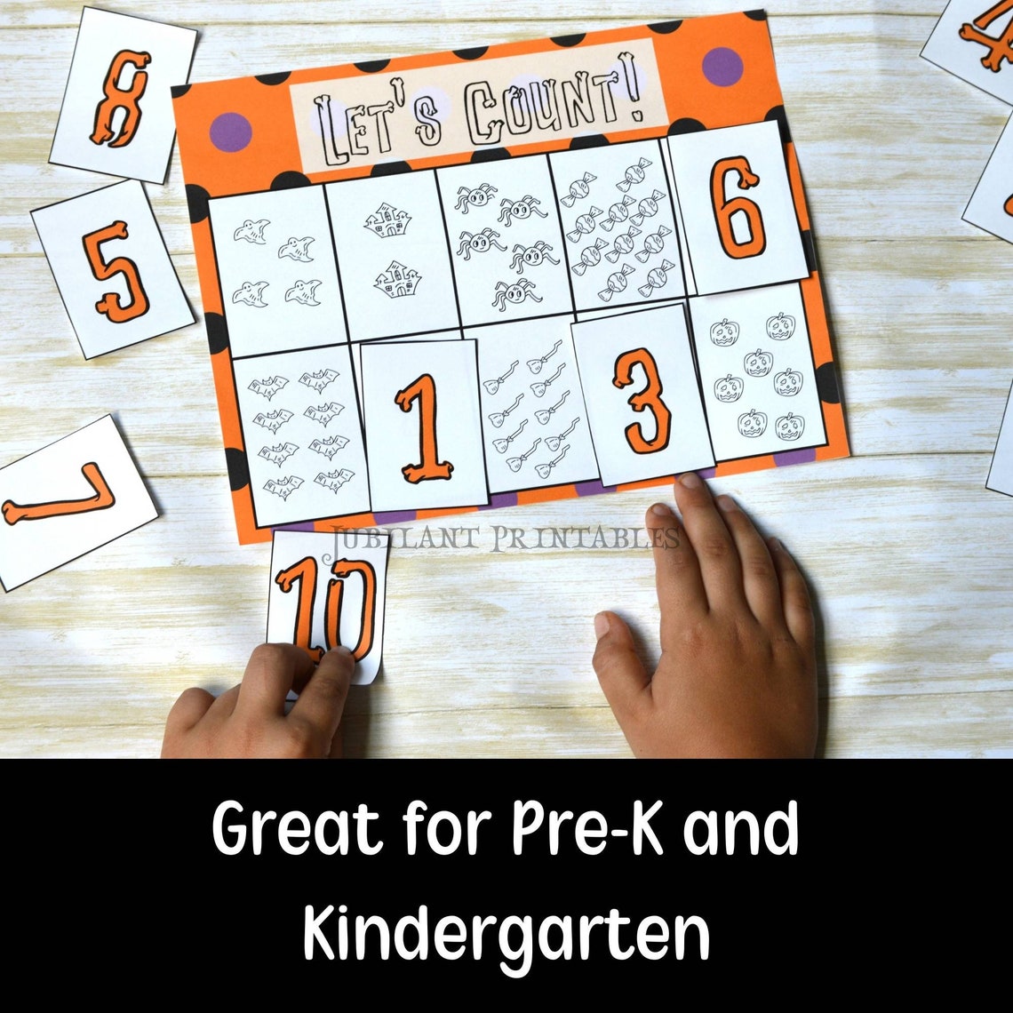 Halloween Counting Activity Numbers 1-10 Preschool Math - Etsy