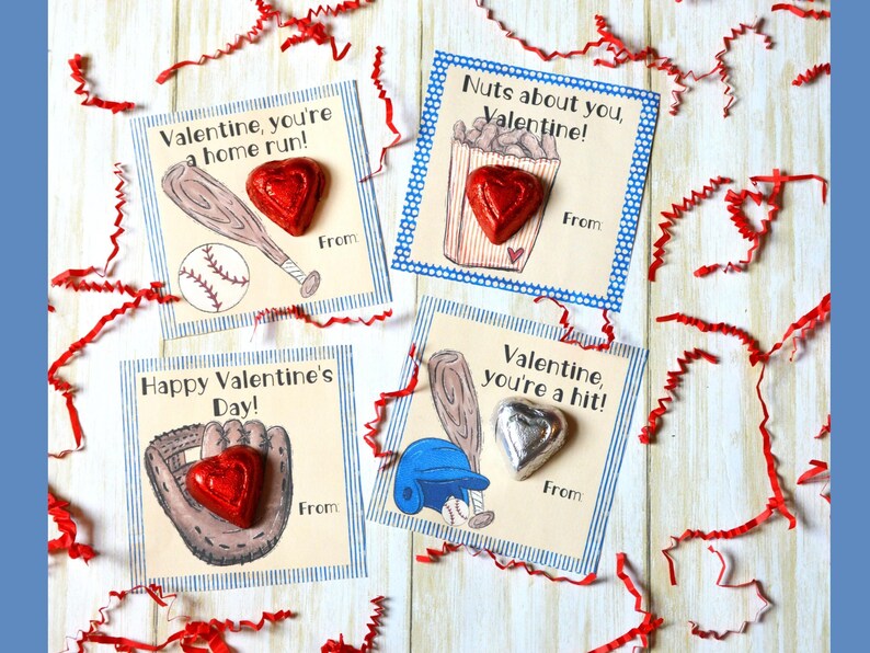 Baseball Valentine Cards, Printable Valentines, Boy, Valentines ...