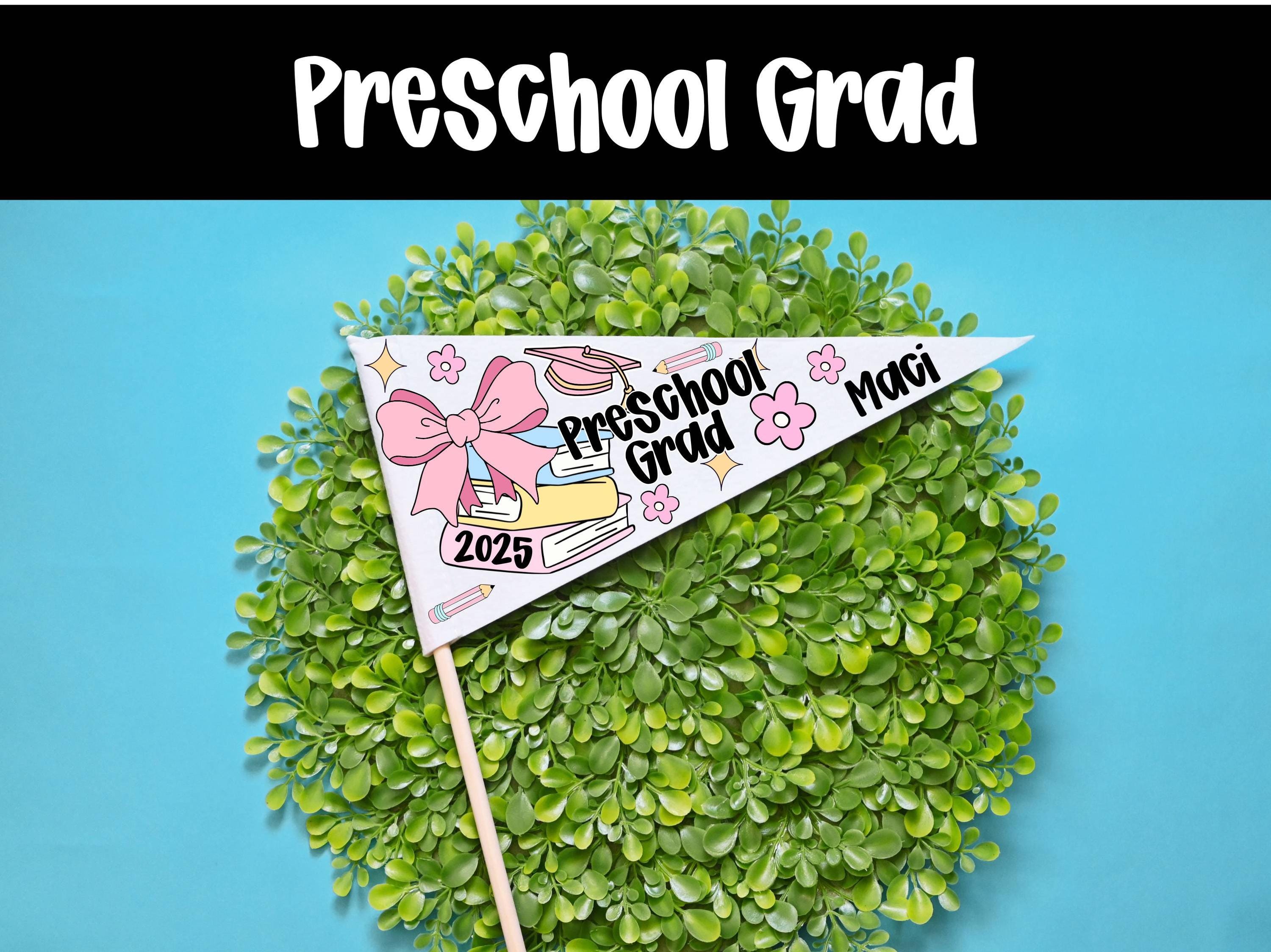 Kindergarten Grad, Prek Graduation, Pennant Flag, Kinder Graduation ...
