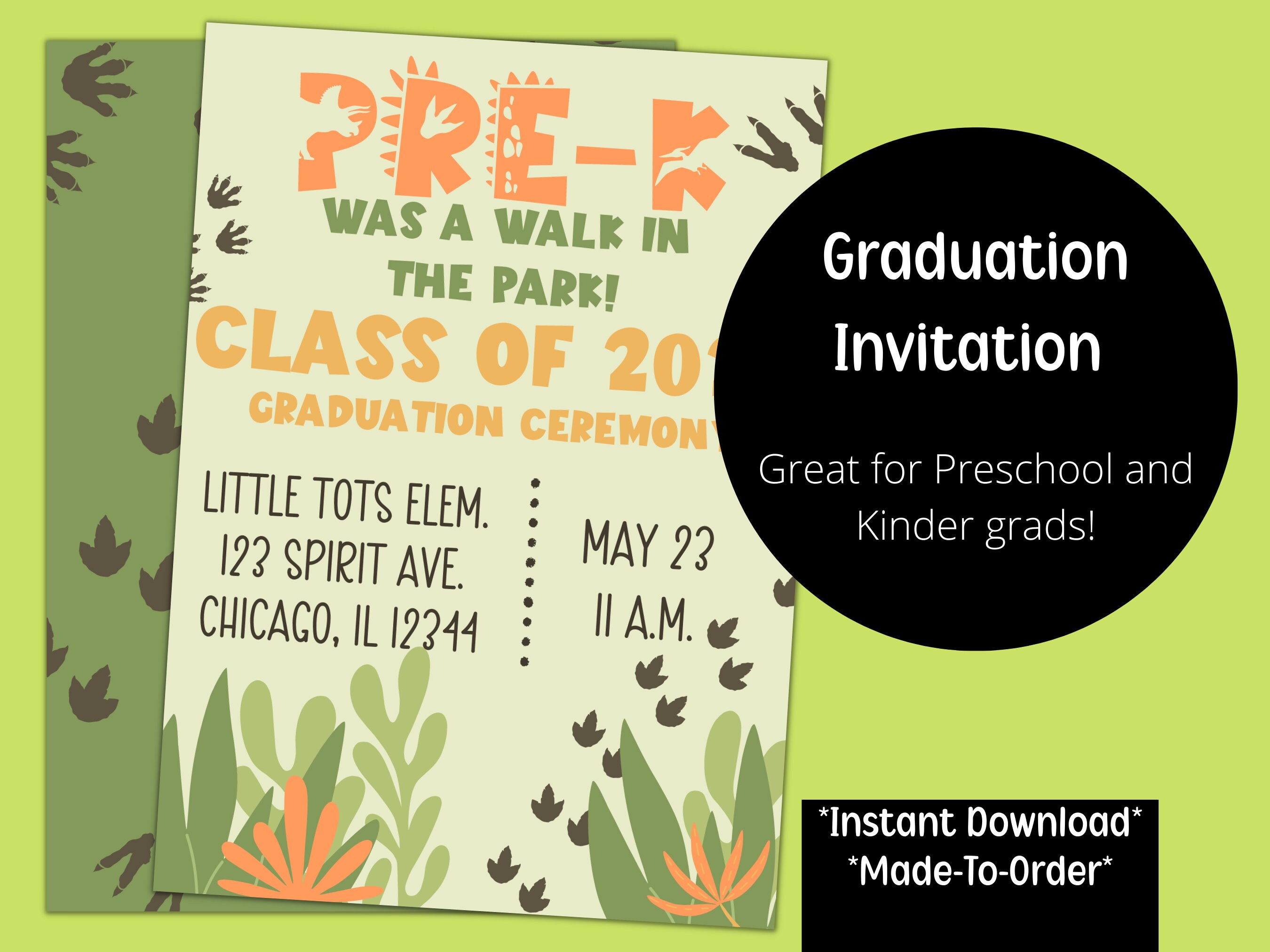 Pre-k Graduation Invitation, Preschool Grad, Kinder Grad, Pre-k ...