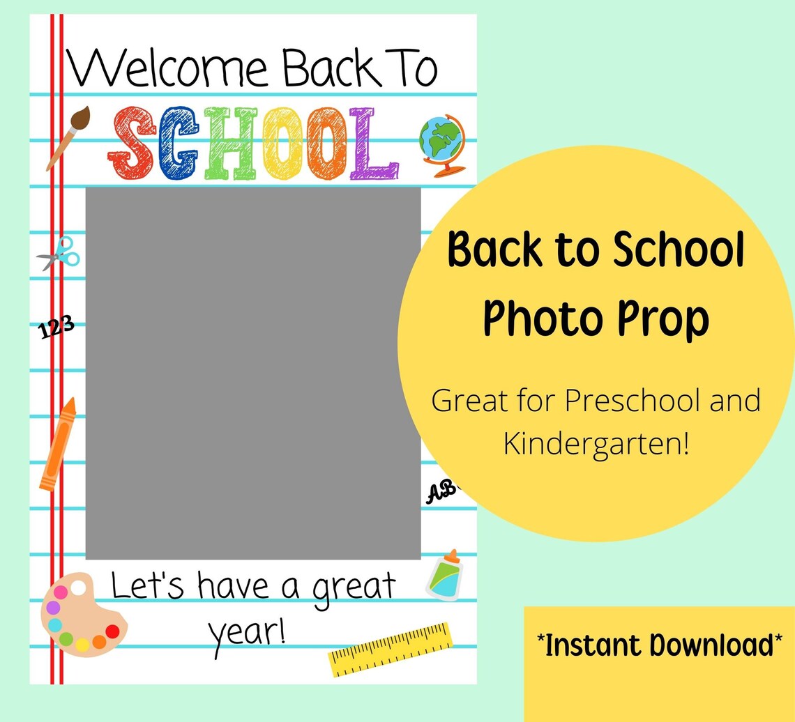 Back to School Photo Booth Frame Welcome Back to School Sign - Etsy