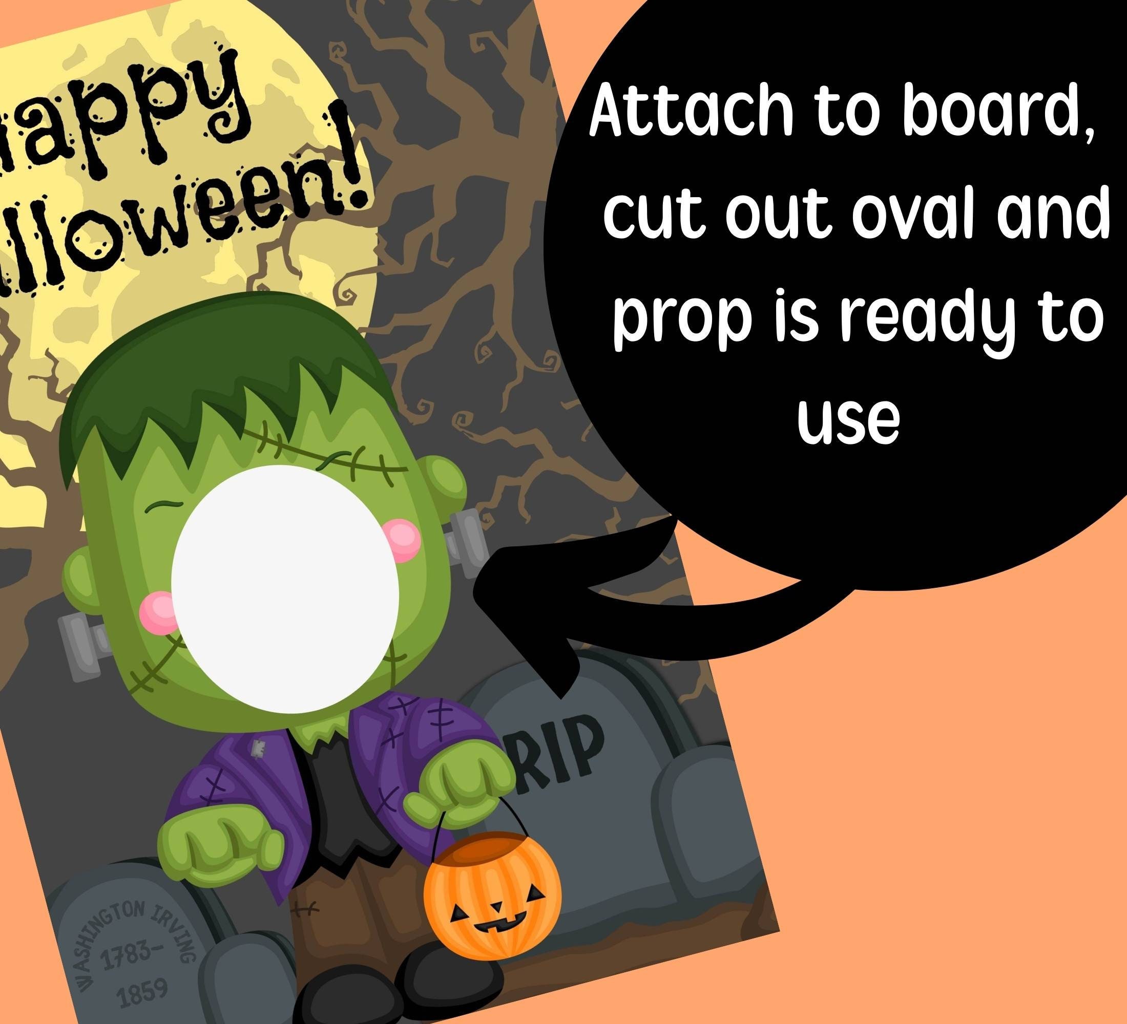 Halloween Photo Booth Frame, Halloween Selfie Frame, Spooky Kids Party ...