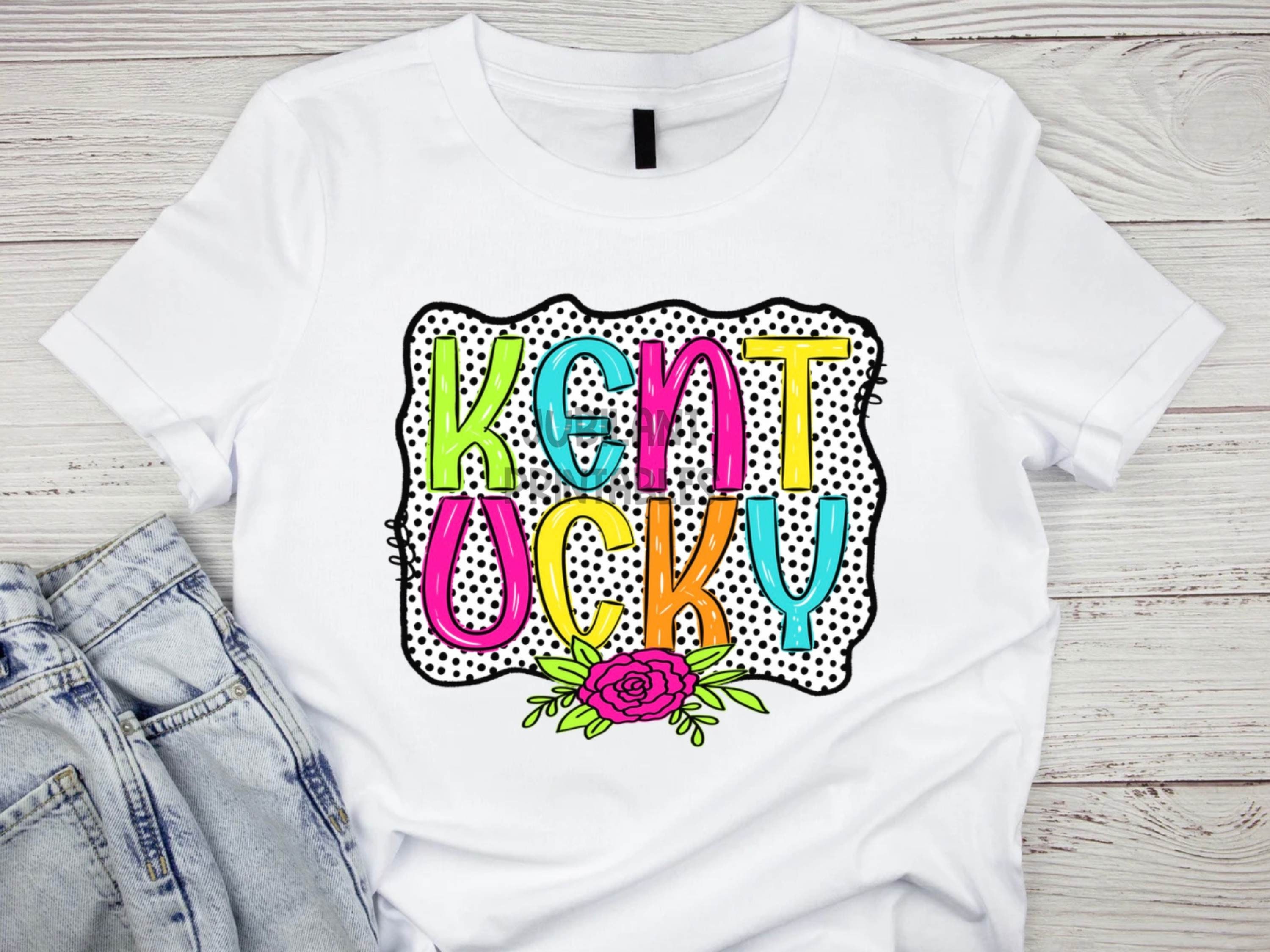 Ky Png, Kentucky Png, Summer, Floral Sublimation, Doodle, Ky State ...