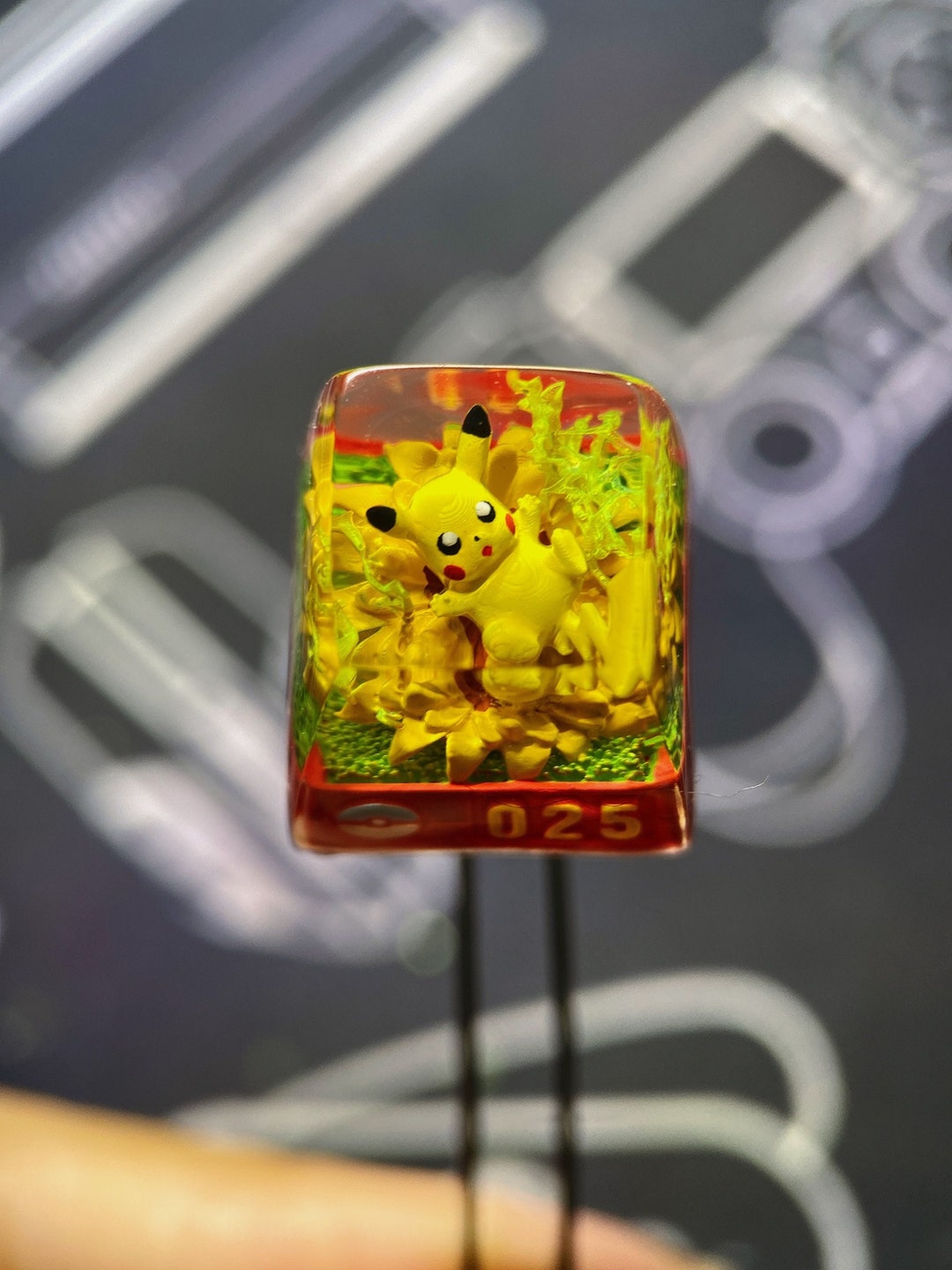 Pikachu Keycap Custom Pokemon Keycap Keycap Handmade - Etsy