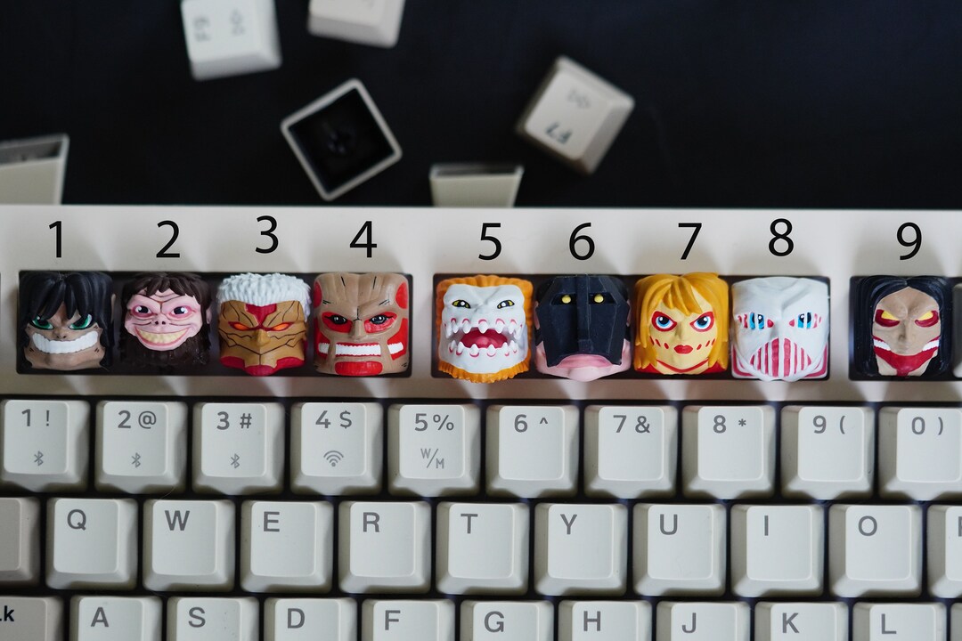 Titans Keycap, ANIME Keycap, Custom Keycapfor Art Deco, Keycap Resin ...