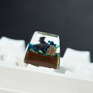 Charizard Mega X Keycap, Custom Pokemon Keycap, Handmade Keycaps ...