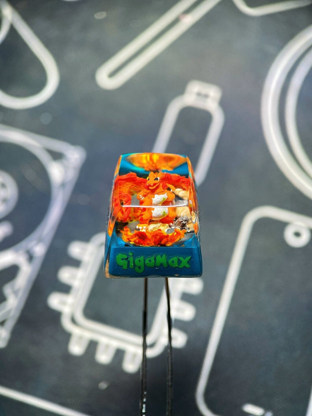 Charizard Gigamax Keycap, Custom Pokemon Keycap, Handmade Keycaps ...