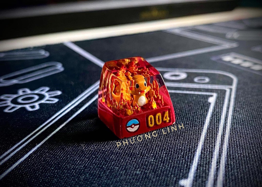 Charmander Keycap Custom Pokemon Keycap Handmade Keycaps - Etsy
