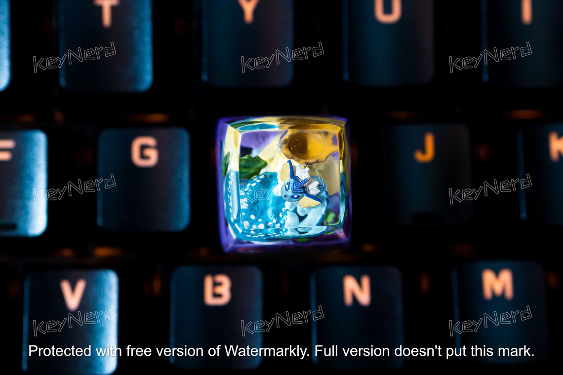 Vaporeon Keycap Custom Pokemon Keycap Handmade Keycaps - Etsy