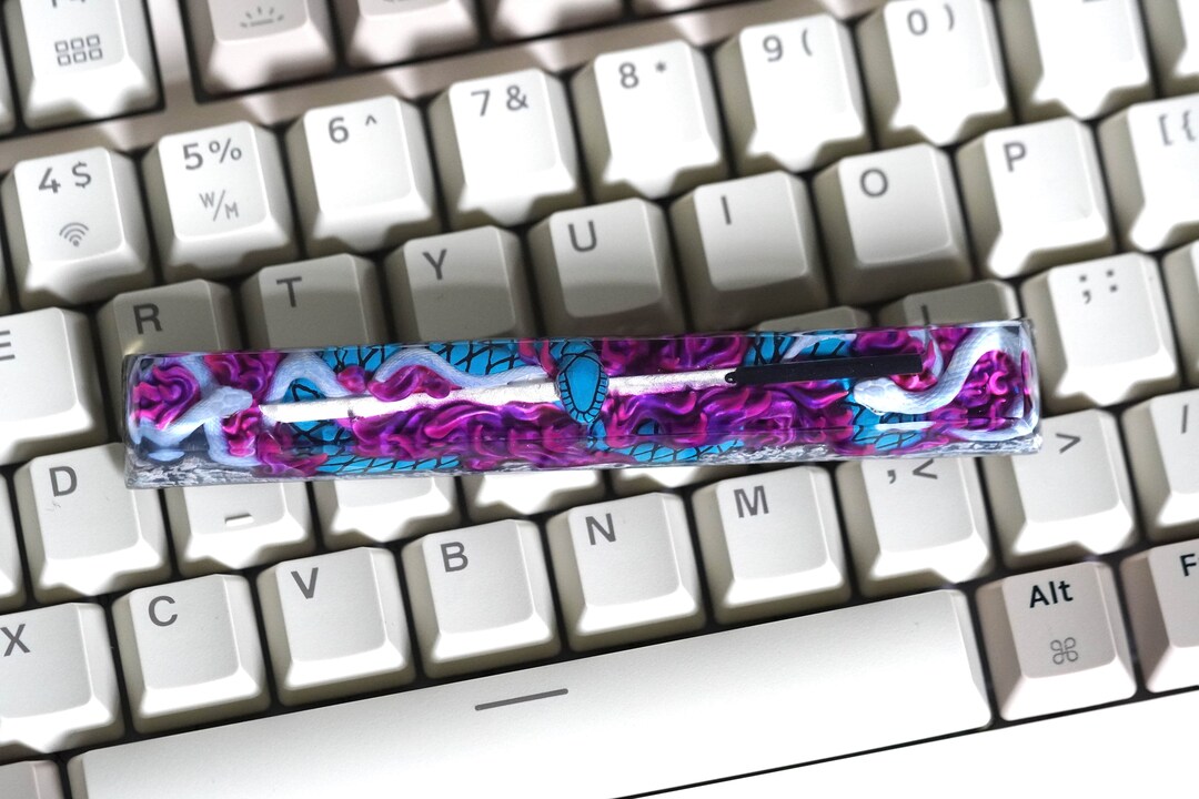 Ninja Keycap, Artisan Spacebar Keycap, Snake Spacebar Keycap, 6.25U ...
