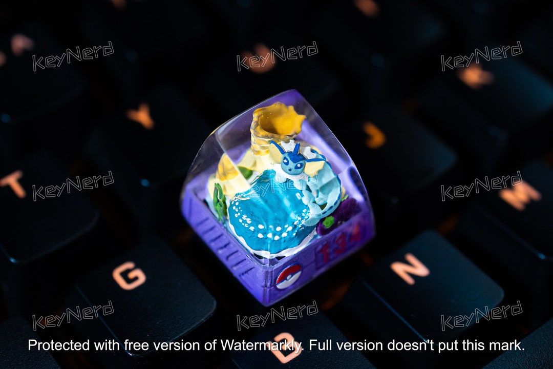 Vaporeon Keycap Custom Pokemon Keycap Handmade Keycaps - Etsy