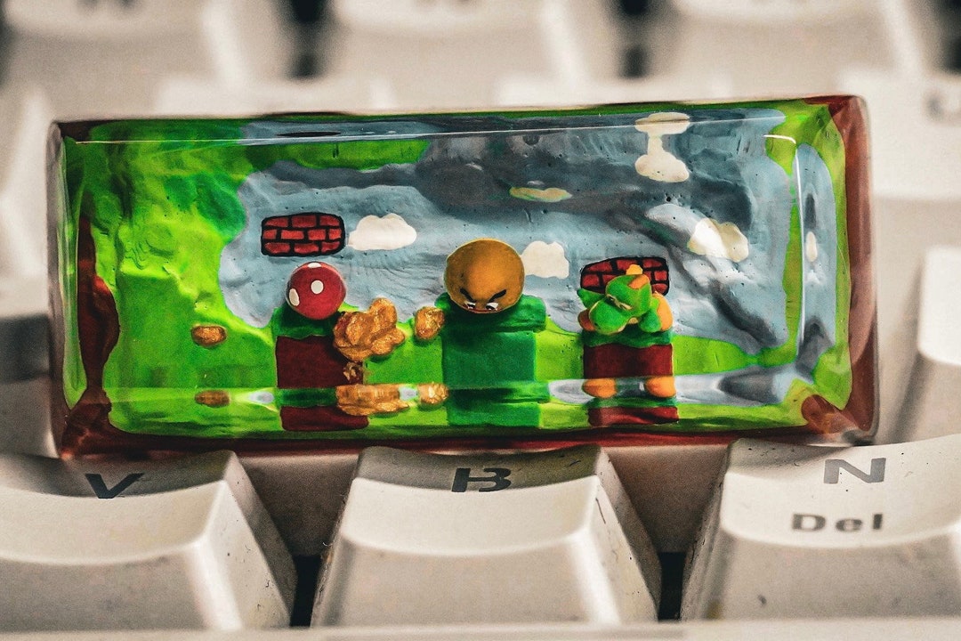2.25U Super Mushroom Spacebar Keycap, Saving Princess Keycap SA and Dom ...