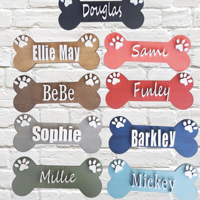 Dog Name Plates - Etsy
