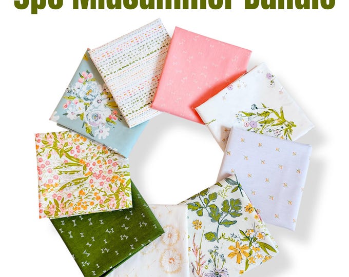 Midsummer Fabric Bundle – 17 Pc Half Yard Fat Quarter, or Quarter Yard ...